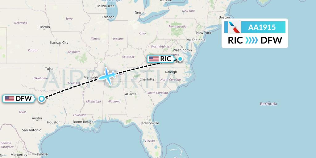 AA1915 Flight Status American Airlines: Richmond to Dallas (AAL1915)
