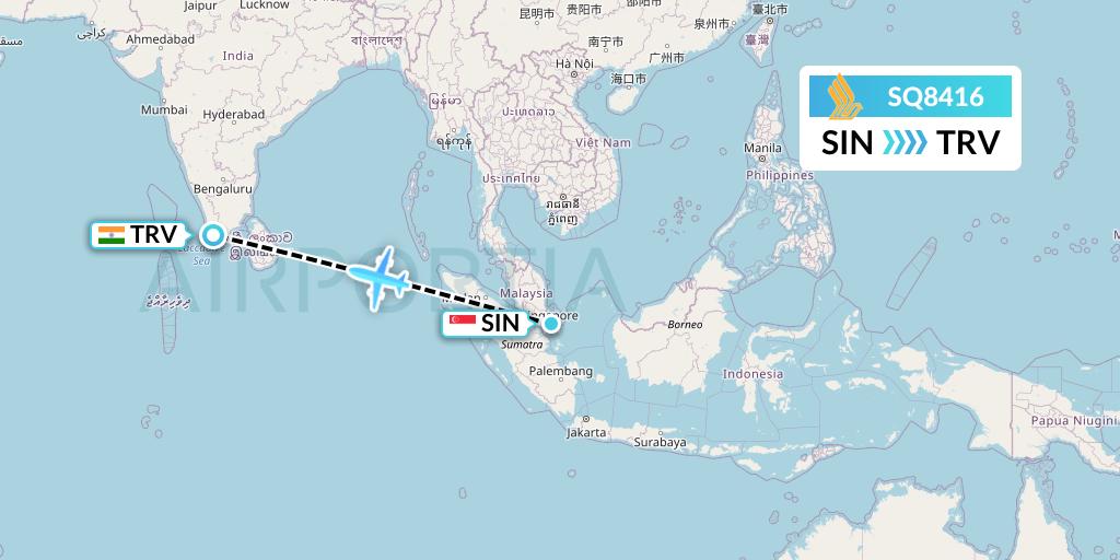SQ8416 Flight Status Singapore Airlines: Singapore to ...