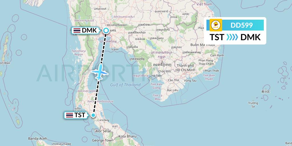 DD599 Flight Status Nok Air: Trang to Bangkok (NOK599)