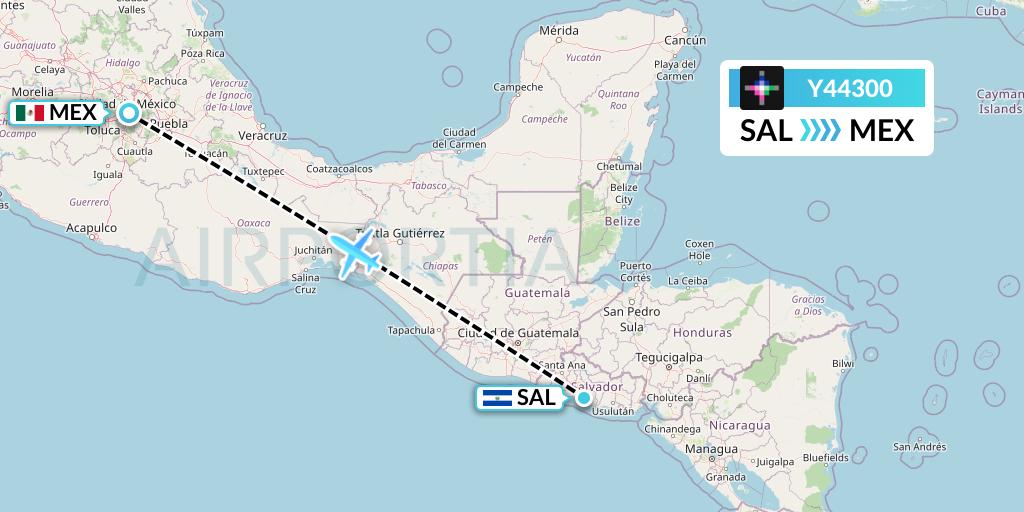 Y44300 Flight Status Volaris: San Salvador to Mexico City (VOI4300)