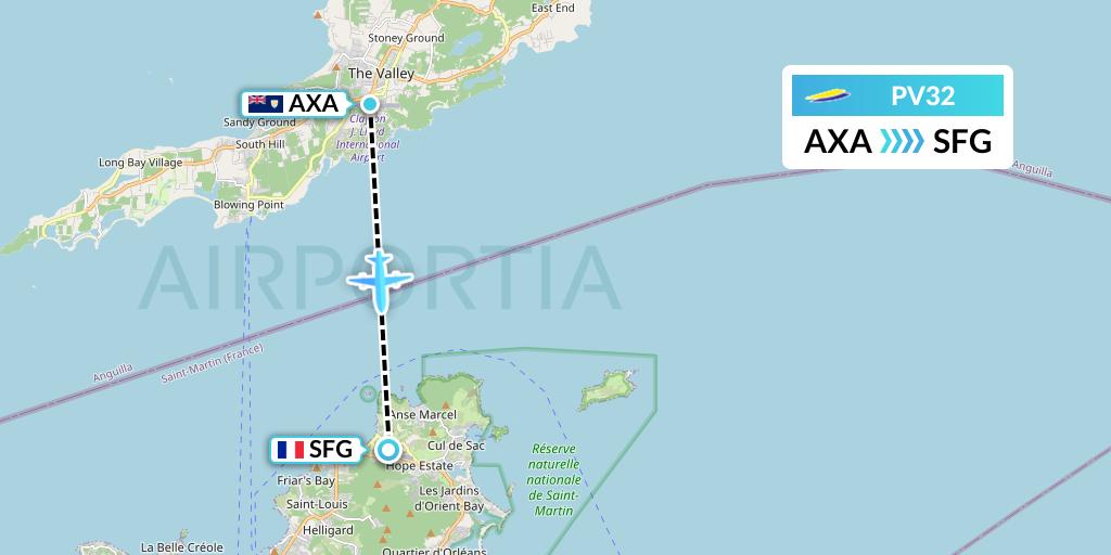 PV32 Flight Status St. Barth Commuter: The Valley to Sint Maarten (SBU32)