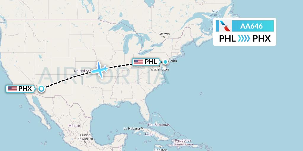 AA646 Flight Status American Airlines: Philadelphia to Phoenix (AAL646)