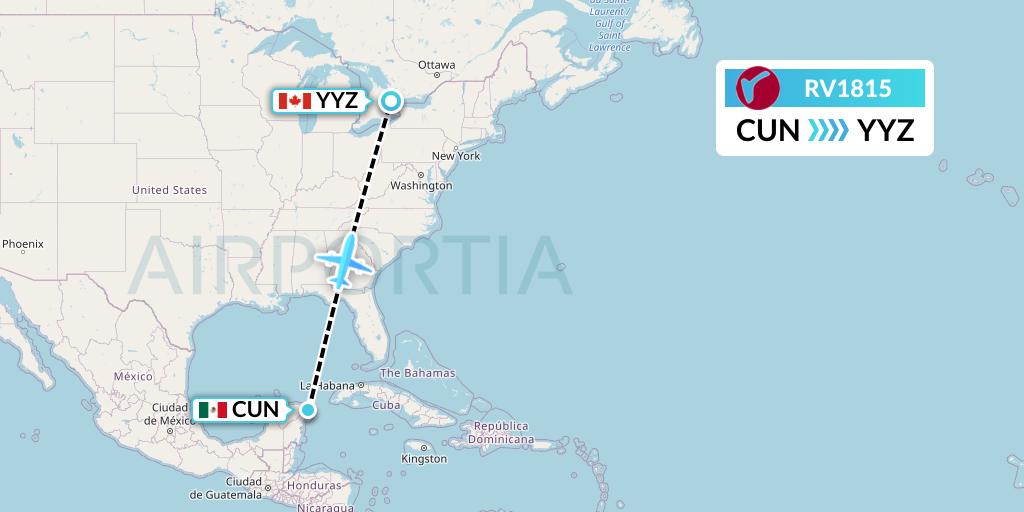 RV1815 Flight Status Air Canada Rouge: Cancun to Toronto (ROU1815)