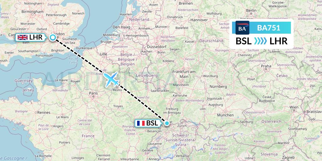 BA751 Flight Status British Airways: Basel to London (BAW751)
