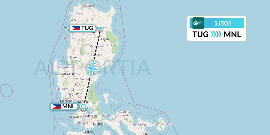 5J505 Flight Status CEBU Pacific Air: Tuguegarao to Manila (CEB505)