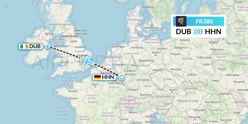 FR380 Flight Status Ryanair: Dublin to Hahn (RYR380)