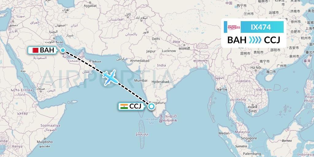 IX474 Flight Status Air India Express: Bahrain to Kozhikode (AXB474)