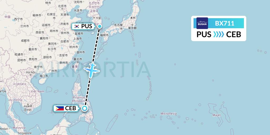 BX711 Flight Status Air Busan: Busan to Cebu (ABL711)