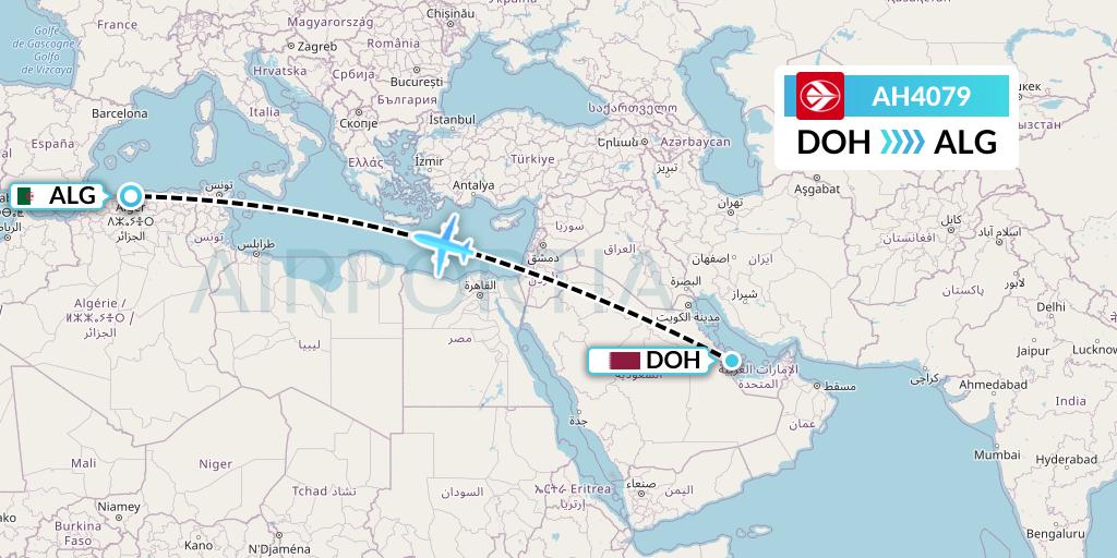 AH4079 Flight Status Air Algerie: Doha to Algiers (DAH4079)