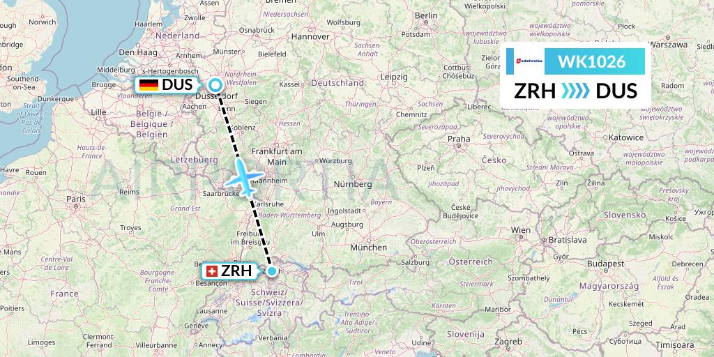 WK1026 Flight Status Edelweiss Air: Zurich to Dusseldorf (EDW1026)