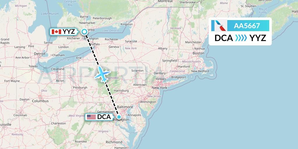 AA5667 Flight Status American Airlines: Washington to Toronto (AAL5667)
