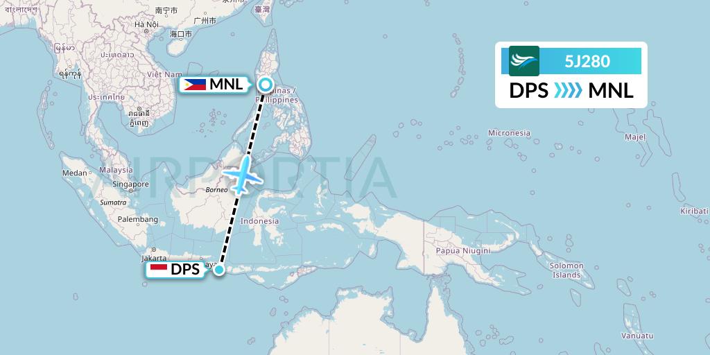 5J280 Flight Status CEBU Pacific Air: Denpasar to Manila (CEB280)