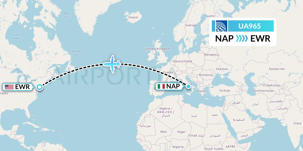UA965 Flight Status United Airlines: Naples to New York (UAL965)
