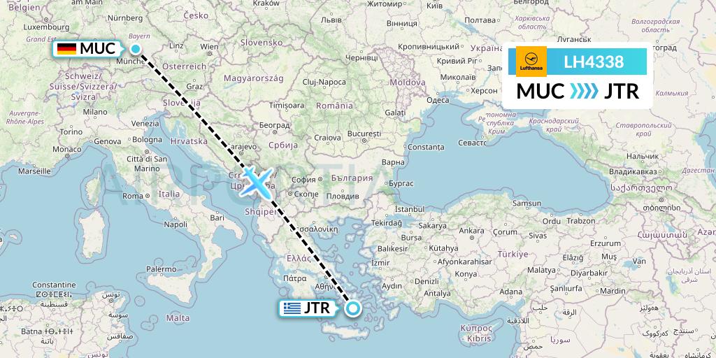 LH4338 Flight Status Lufthansa: Munich to Santorini (DLH4338)