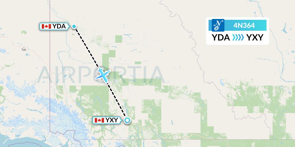 4N364 Flight Status Air North: Dawson City to Whitehorse (ANT364)