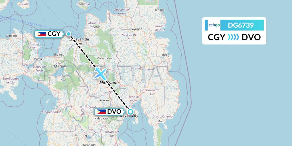 DG6739 Flight Status Cebgo: Cagayan de Oro to Davao City (SRQ6739)
