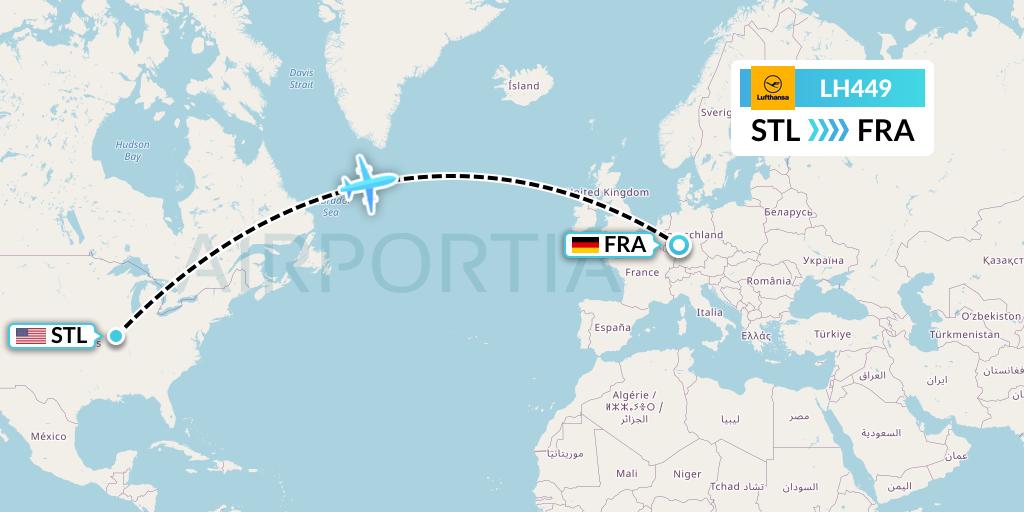 LH449 Flight Status Lufthansa St Louis To Frankfurt DLH449 