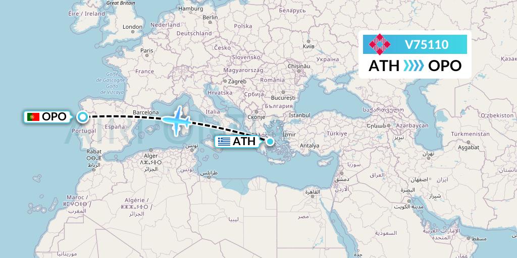 V75110 Flight Status Volotea: Athens to Porto (VOE5110)