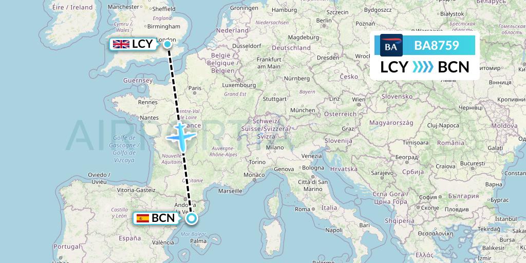 BA8759 Flight Status British Airways: London to Barcelona (BAW8759)