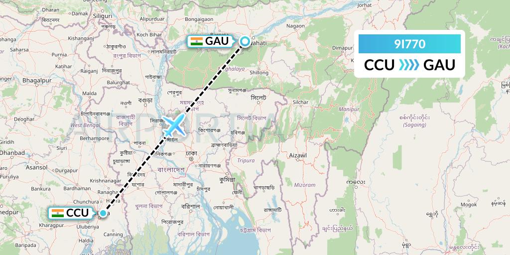 9I770 Flight Status Air India Regional: Kolkata to Guwahati (LLR770)