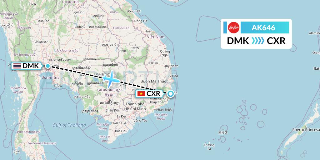 AK646 Flight Status AirAsia: Bangkok to Nha Trang (AXM646)