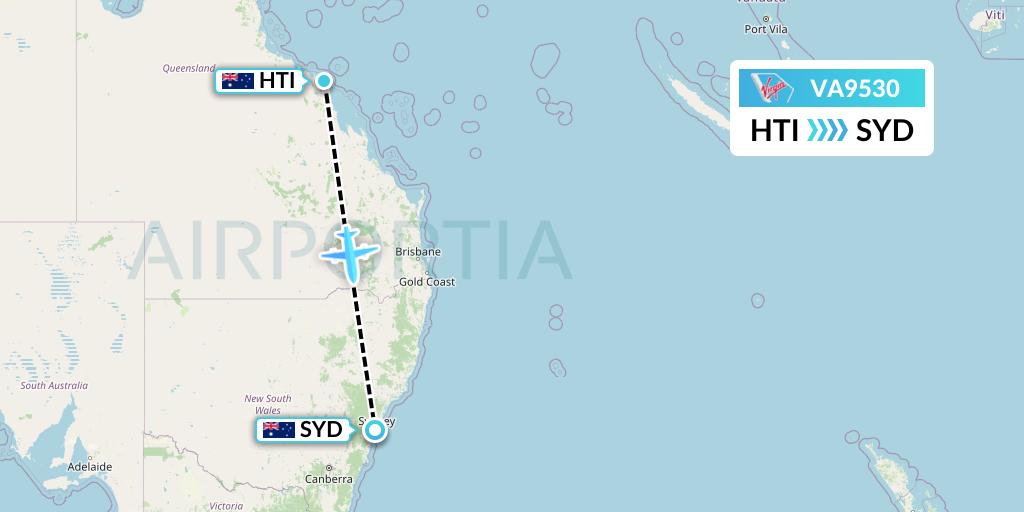 VA9530 Flight Status Virgin Australia: Hamilton Island to Sydney (VOZ9530)