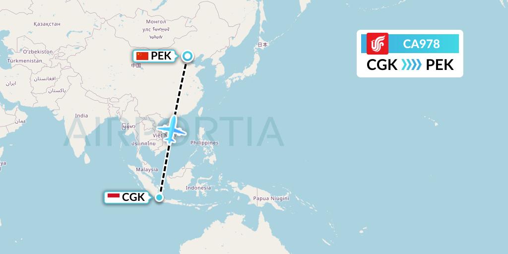 CA978 Flight Status Air China: Jakarta to Beijing (CCA978)