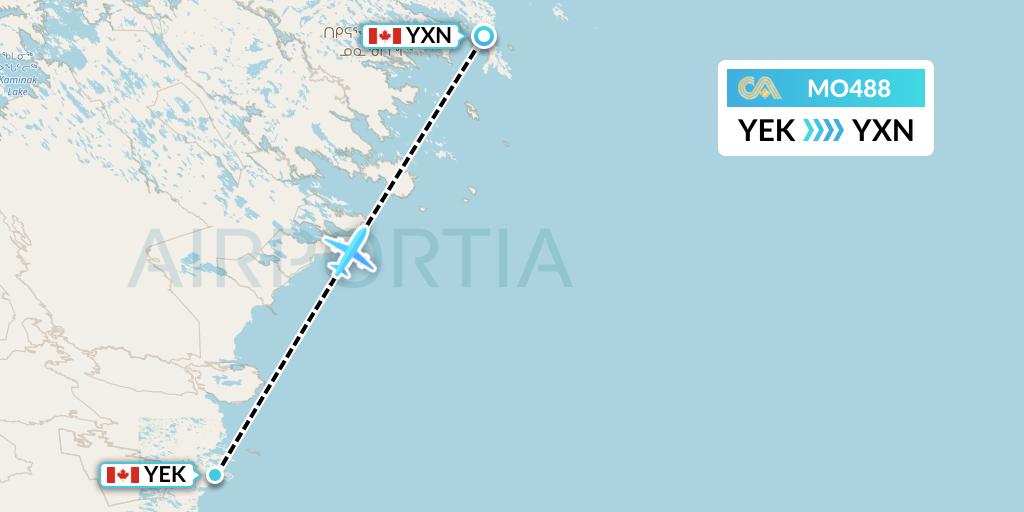 MO488 Flight Status Calm Air: Arviat to Whale Cove (CAV488)
