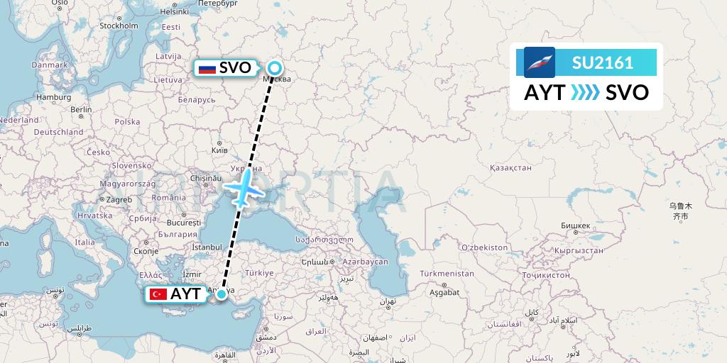 SU2161 Flight Status Aeroflot: Antalya to Moscow (AFL2161)