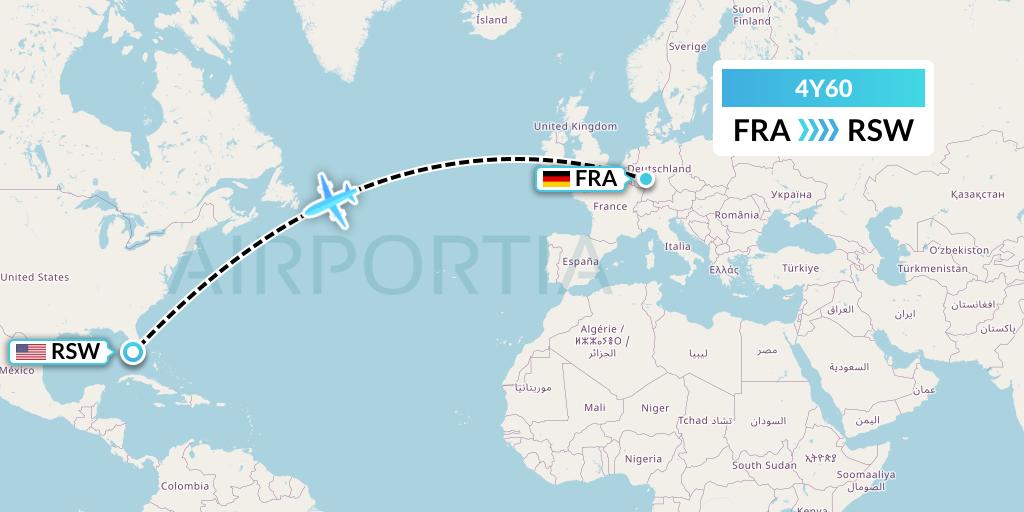 4Y60 Flight Status Eurowings Discover: Frankfurt to Fort Myers (OCN60)