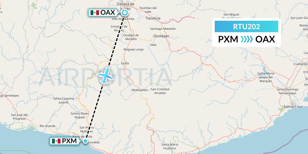 RTU202 Flight Status Aerotucan: Puerto Escondido to Oaxaca