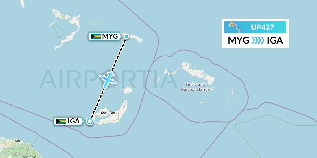 UP427 Flight Status Bahamasair: Mayaguana to Matthew Town (BHS427)