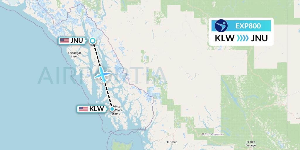 EXP800 Flight Status Island Air Express: Klawock to Juneau (I4800)