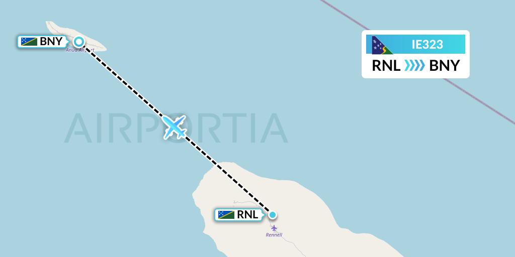 IE323 Flight Status Solomon Airlines: Rennell Island to Anua (SOL323)