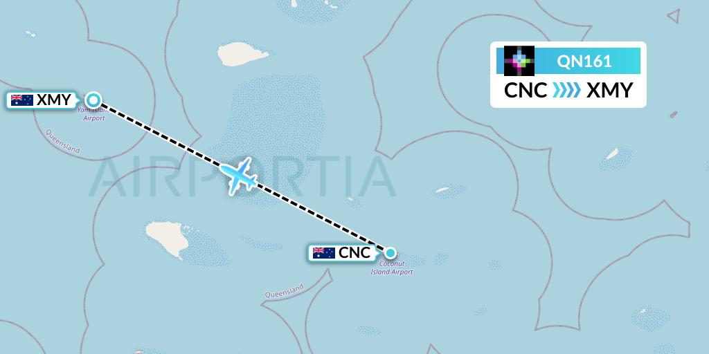 QN161 Flight Status Skytrans: Australia to Yam Island (SKP161)