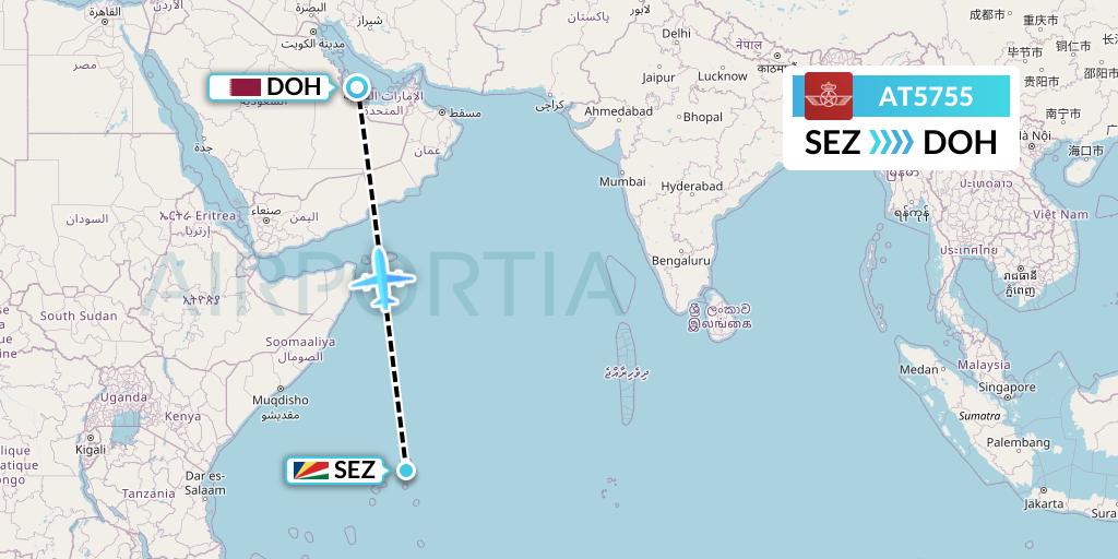 AT5755 Flight Status Royal Air Maroc: Victoria to Doha (RAM5755)