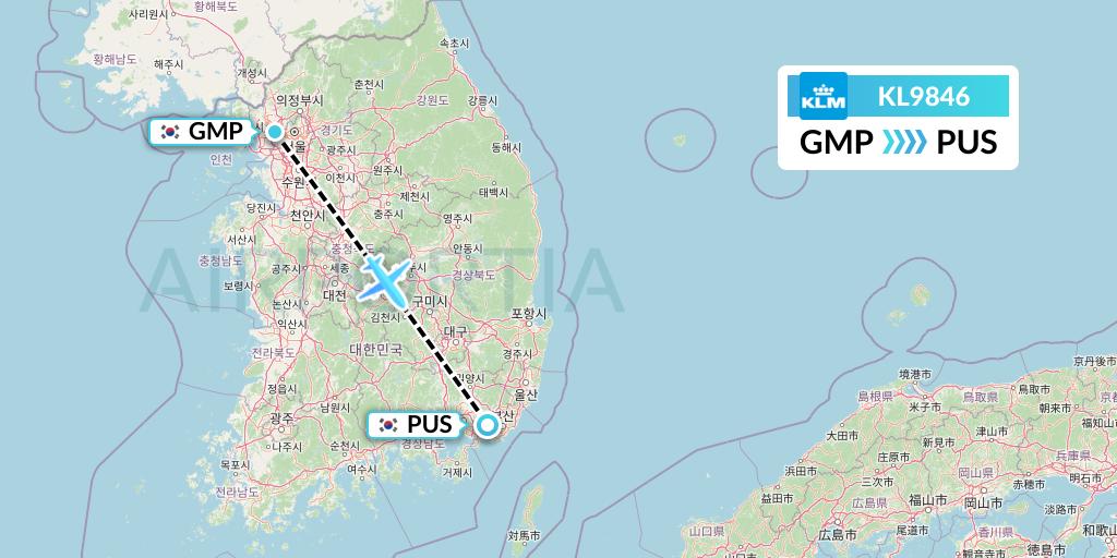 KL9846 Flight Status KLM: Seoul to Busan (KLM9846)