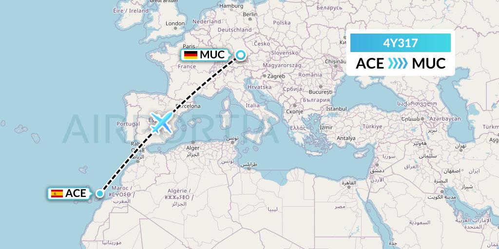 4Y317 Flight Status Eurowings Discover: Lanzarote to Munich (OCN317)