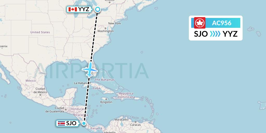 AC956 Flight Status Air Canada: San Jose to Toronto (ACA956)