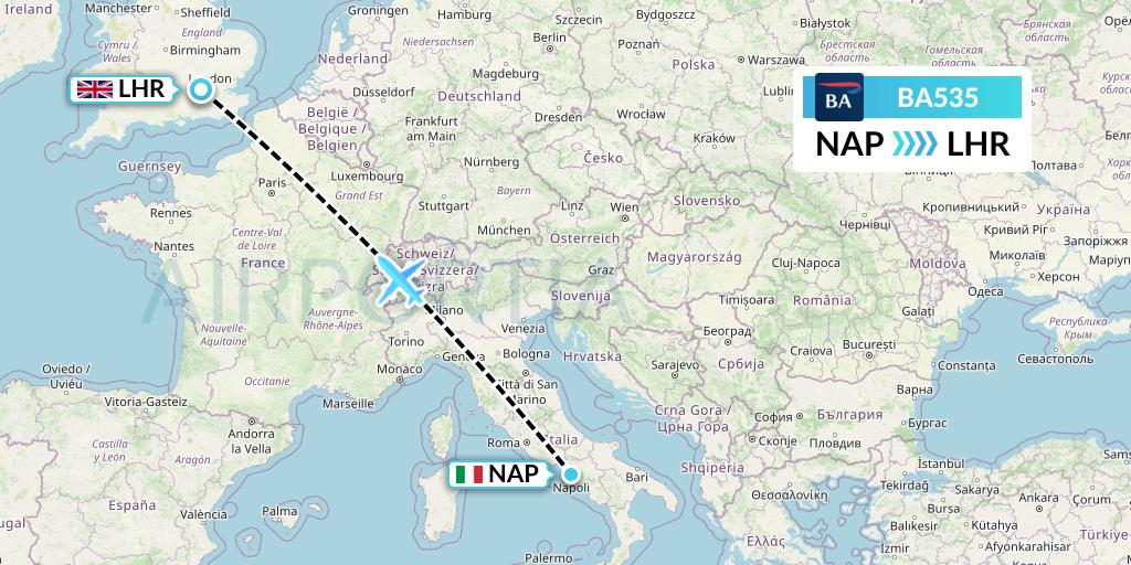 BA535 Flight Status British Airways: Naples to London (BAW535)