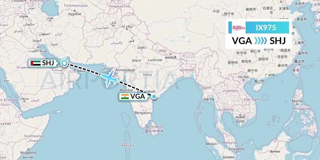 IX975 Flight Status Air India Express: Vijayawada to Sharjah (AXB975)
