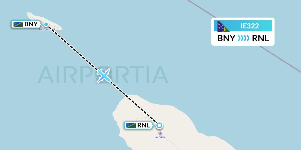 IE322 Flight Status Solomon Airlines: Anua to Rennell Island (SOL322)
