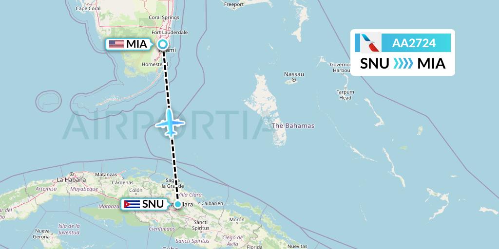 AA2724 Flight Status American Airlines: Santa Clara to Miami (AAL2724)