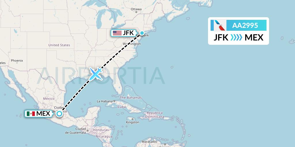 AA2995 Flight Status American Airlines: New York to Mexico City (AAL2995)