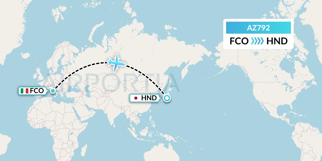 AZ792 Flight Status ITA Airways: Rome to Tokyo (ITY792)