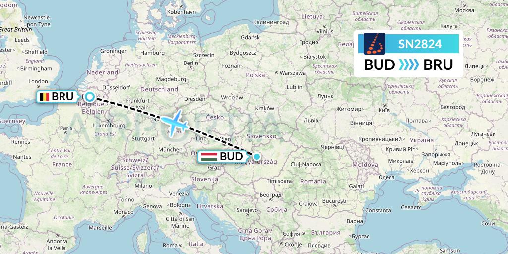 SN2824 Flight Status Brussels Airlines: Budapest to Brussels (DAT2824)