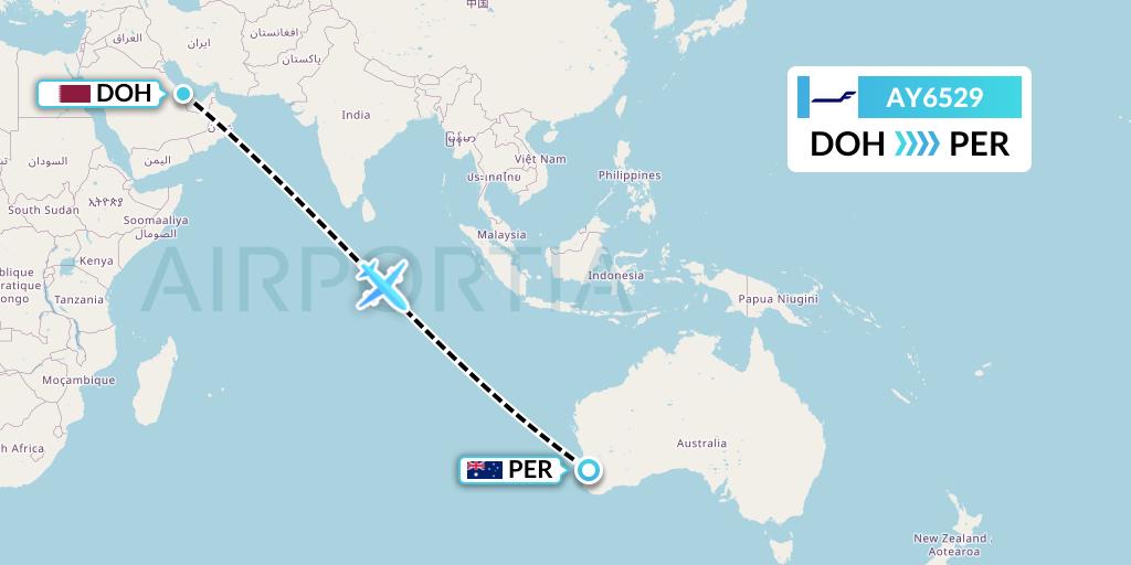 AY6529 Flight Status Finnair: Doha to Perth (FIN6529)