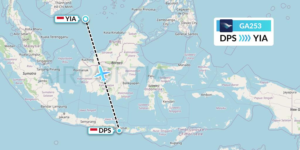 GA253 Flight Status Garuda Indonesia: Denpasar to Yogyakarta (GIA253)