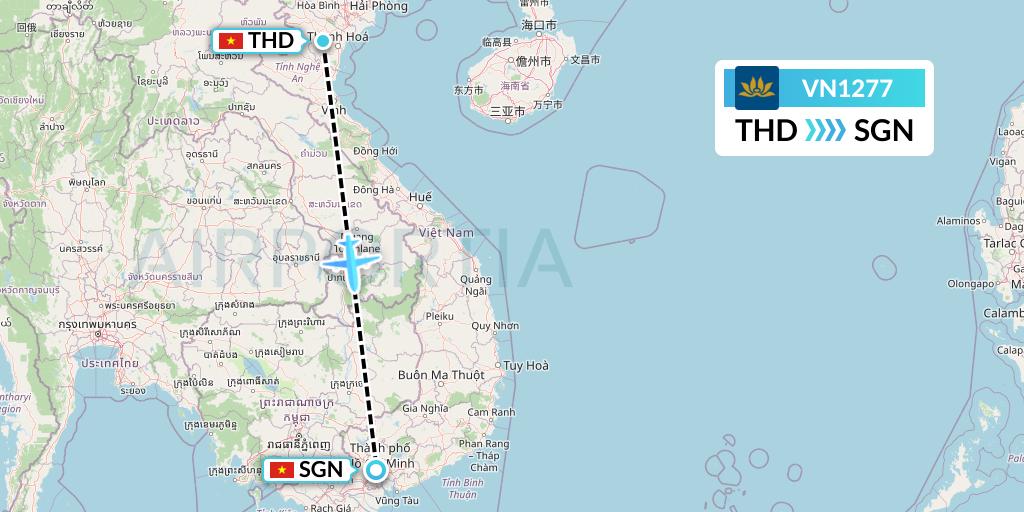 VN1277 Flight Status Vietnam Airlines: Hanoi to Ho Chi Minh City (HVN1277)