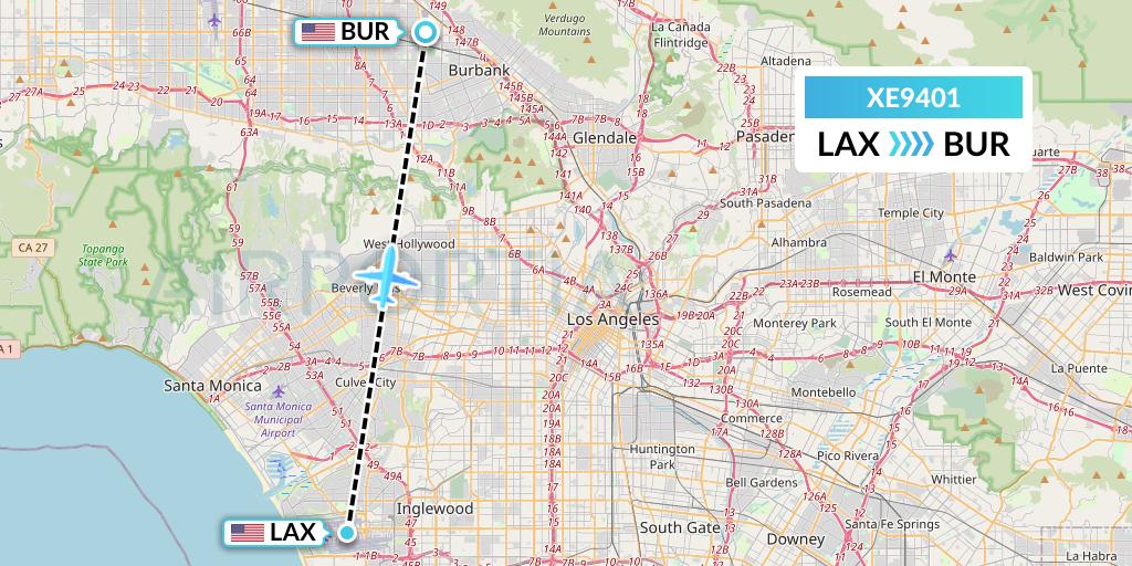 XE9401 Flight Status Jsx: Los Angeles to Burbank (JSX9401)